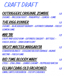 Menu – Outriggers
